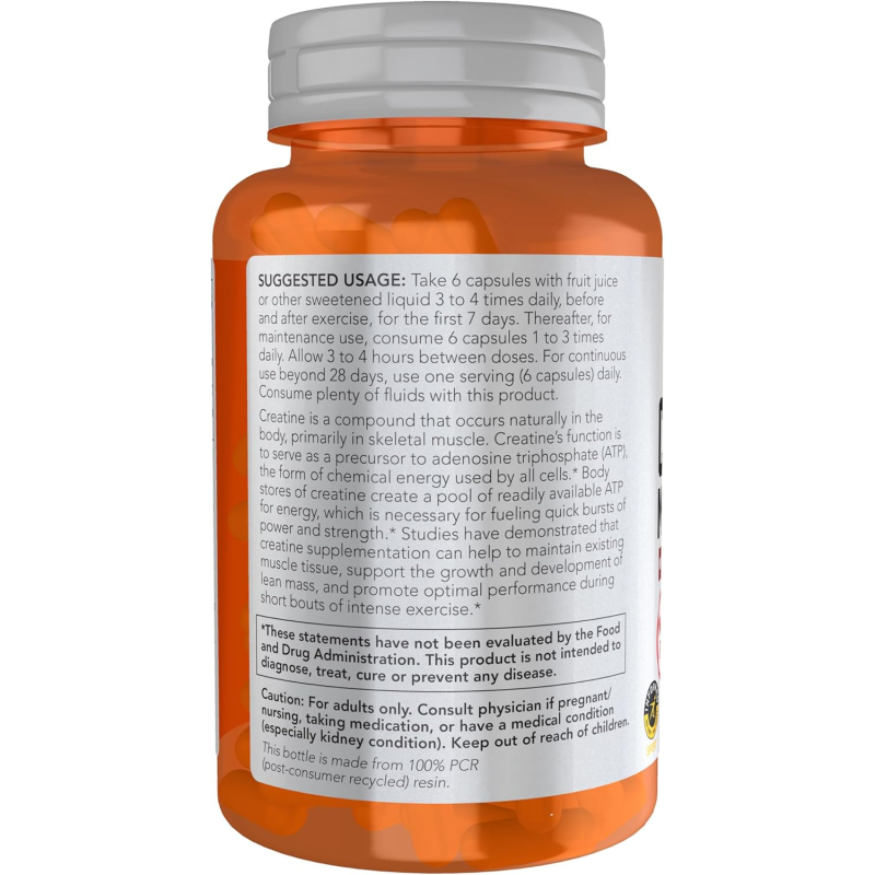 Now Creatine Monohydrate 750 mg 120 kaps.